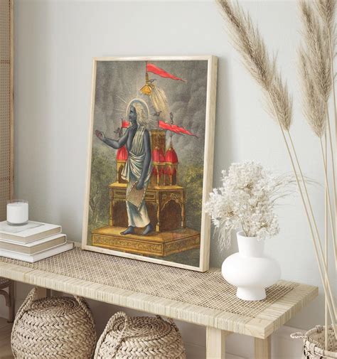 Hindu Goddess Wall Art Goddess Dhumavati 1880 Bc Vintage Etsy