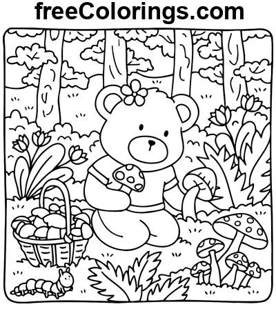 Cottage Friends Setas Del Bosque Dibujos Para Colorear Imprimibles Gratis