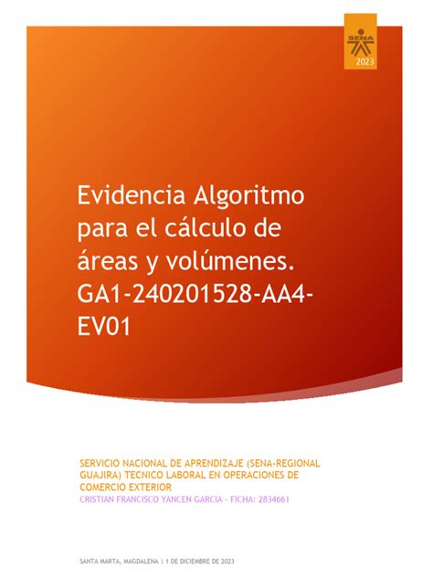 Ga1 240201528 Aa4 Ev01 Evidencia Algoritmo Para El Cálculo De Áreas Y