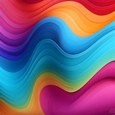 Premium Ai Image Abstract Colorful Bold Colors And Gradients Waves