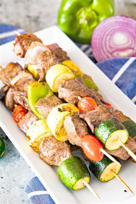 Steak Kabobs With Vegetables Gimme Some Grilling
