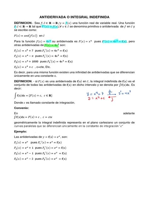 Integral Indefinida Pdf Integral Análisis Funcional