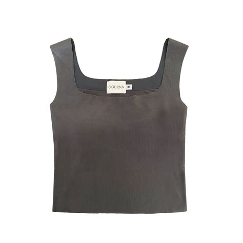 Nancy Grey Braless Basic Top Sigeena