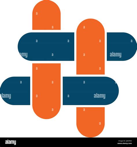 Hash Tag Logo Design Inspiration Vector Icon Template Stock Vector