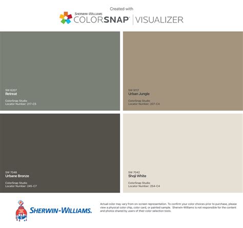 Farbschema für Sherwin Williams ColorSnap Visualizer