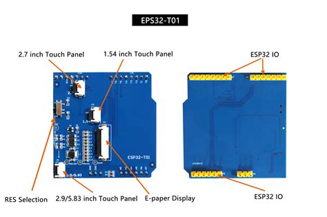 Multifunction E Paper Hat Connection Esp32 Adapter Board Esp32 T01