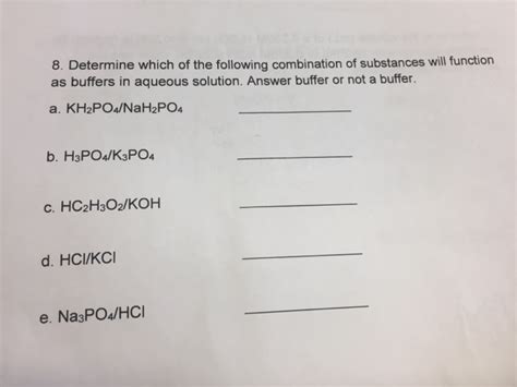 Solved 8 Determine Which Of The Following Combination Of