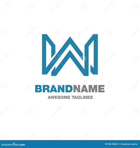 Logotipo Creativo De La Letra W Ilustración Del Vector Ilustración De
