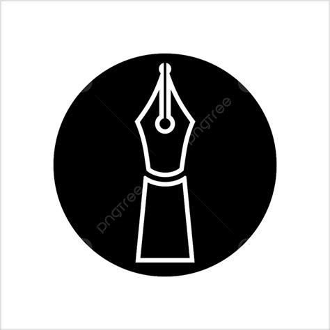 Ink Pen Nib Icon Vector Art Illustration Design Pictogram Macro PNG
