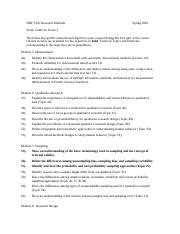 Exam 2 Study Guide Spring 2018 Docx HDF 315L Research Methods Spring