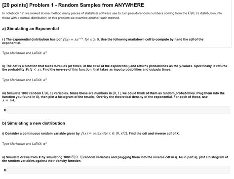 20 Points Problem 1 Random Samples From Anywhere