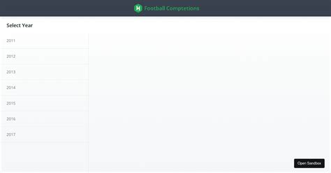 Football Matches Data React Codesandbox