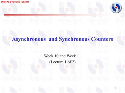 Asynchronous Synchronous Counters Digital Systems Presentation