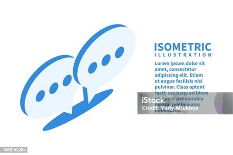 채팅 거품 아이콘입니다 아이소메트릭 평면 3d 스타일의 웹 디자인을 위한 템플릿 벡터 일러스트입니다 0명에 대한 스톡 벡터 아트 및 기타 이미지 Istock