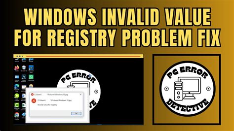 How To Fix Invalid Value For Registry Problem In Windows 10 Youtube