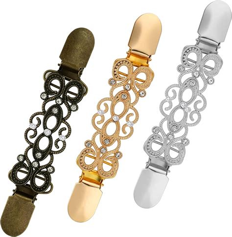 Amazon Yolev 3Pcs Women Vintage Sweater Cardigan Collar Clips