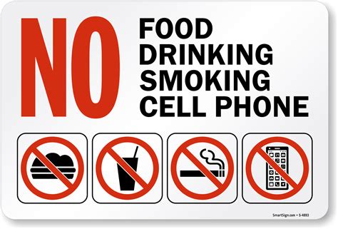 No Food Or Drink Signs Custom No Food Or Drink Signs