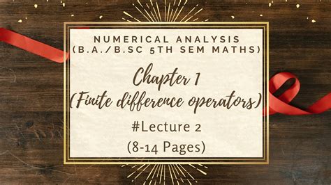 Numerical Analysis Chapter 1 Lect 2 8 14 Pages Finite