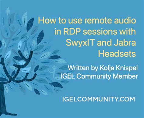 How To Use Remote Audio In Rdp Sessions With Swyxit