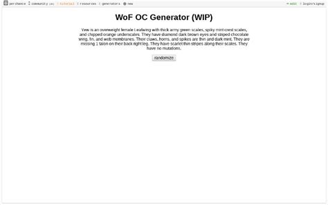 Wof Oc Generator Wip