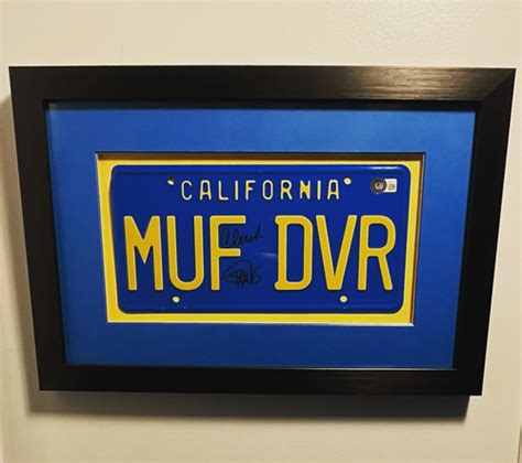 SOLD Cheech Marin Tommy Chong Signed MUF DVR License Plate Slickricks