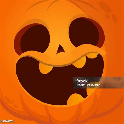 무서운 얼굴 표정만화 재미있는 할로윈 호박 머리 조각 된 감정잭 오 랜턴 몬스터 캐릭터 디자인의 벡터 일러스트 몬스터에 대한 스톡 벡터 아트 및 기타 이미지 Istock