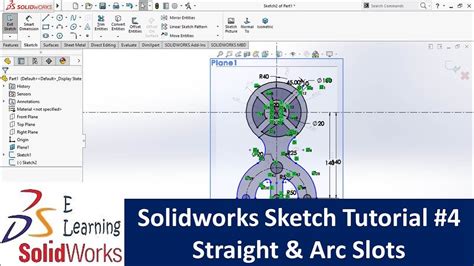 Solidworks Sketch Tutorial # 4 - Straight & Arc Slots - YouTube