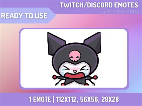 Kuròmi Crying Twitch discord Emote Streamers Discord Youtube Cute