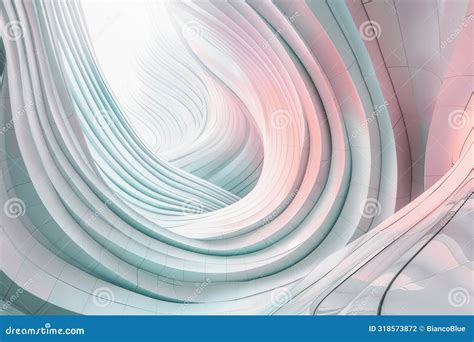 A 3d Rendering Of A Parametric Architectural Structure With A Smooth Undulating Surface That