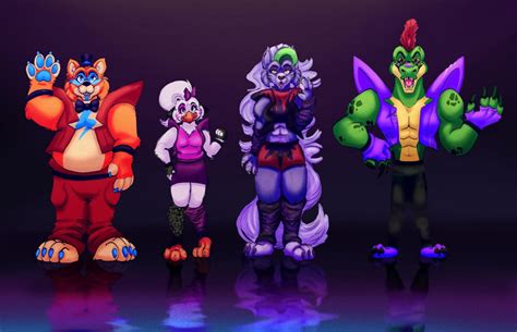 Freddy Chica Roxy Monty By Jasperfreddymonty On Deviantart