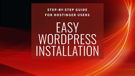 how to install wordpress on hostinger