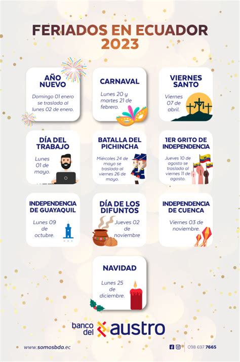 Feriados Ecuador 2023 Somos Bda