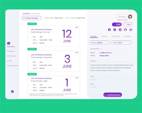 Candidate Profile Screen Ui Design Behance Behance
