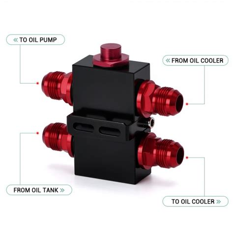 Oil Cooler Thermostat Sandwich Plate Filter Engine Transmission Oil
