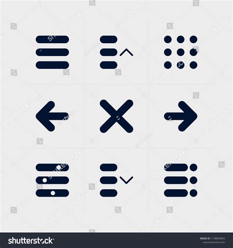 Menu Ui Icon Set Stock Vector Royalty Free Shutterstock