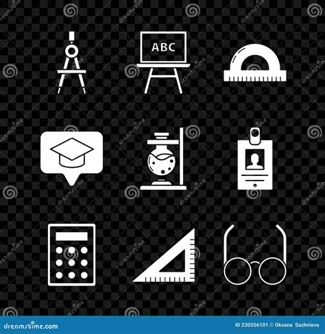 Set Drawing Compass Chalkboard Protractor Grid For Measuring Degrees Calculator Triangular