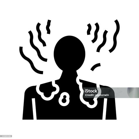 일광화상 피부질환 라인 아이콘 벡터 일러스트 갑상샘에 대한 스톡 벡터 아트 및 기타 이미지 갑상샘 건강관리와 의술 궤양