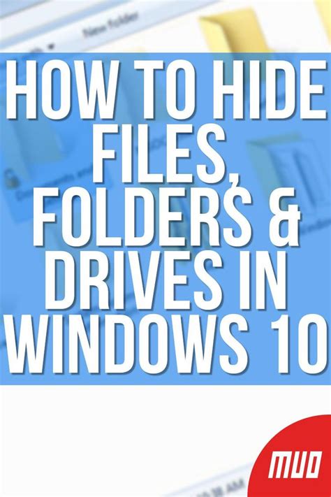 hide files and folders in windows 10