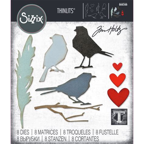 Sizzix Thinlits Die Set Vault Lovebirds 666566 Paperpadsnl