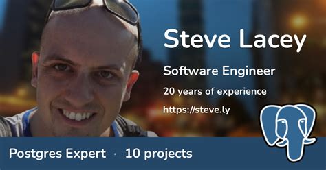 Postgres Projects Steve Lacey Software Engineer With Postgres Experience