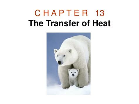 PPT C H A P T E R 13 The Transfer Of Heat PowerPoint Presentation