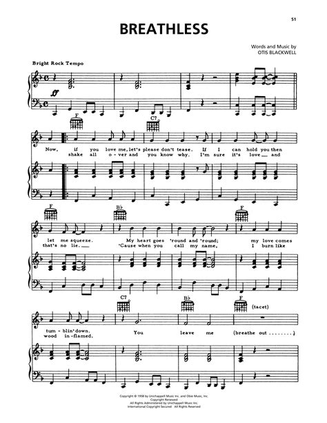 Download Jerry Lee Lewis Breathless Sheet Music For Piano Vocal