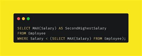 Sql30quest Find The Second Highest Salary From Employee Table