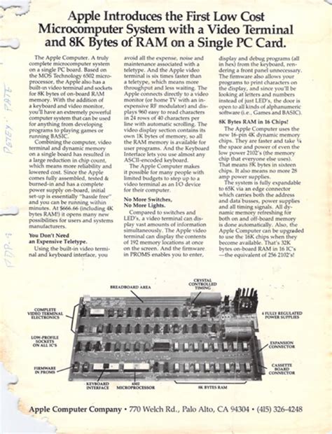 Apple 1 The Microcomputer Emerges Rick Crandall