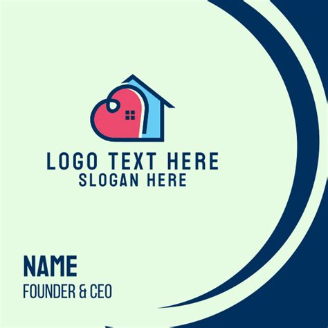 Heart House Home Business Card Brandcrowd Business Card Maker