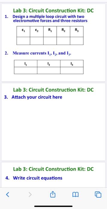 Solved Lab 3 Circuit Construction Kit DC 1 Design A Chegg