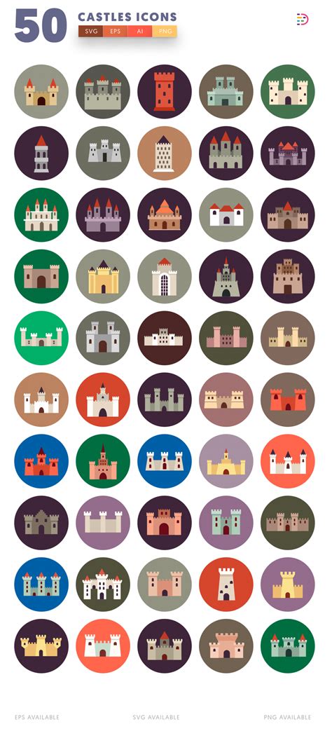50 Castle Icons Dighital Icons Premium Icon Sets For All Your Designs