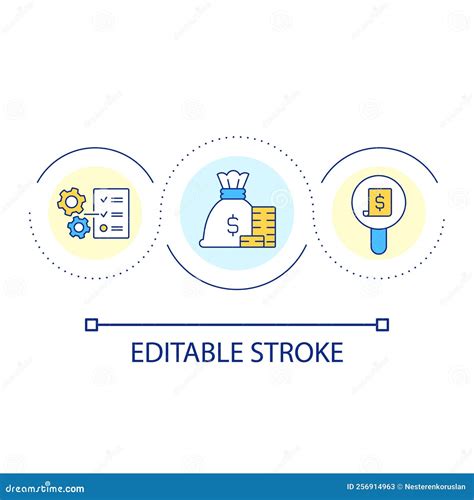 Financial Management Loop Concept Icon Stock Illustration