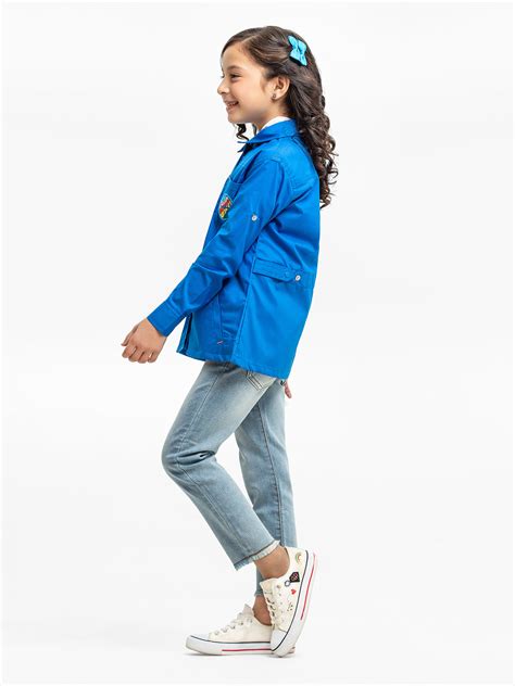 Edenrobe Girls Royal Blue Jacket Egtjw22 300001 Edenrobe Pakistan