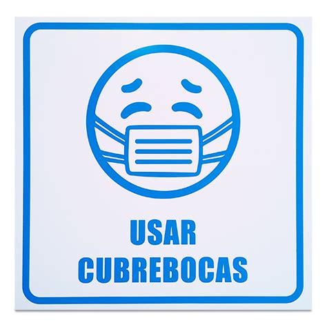 Uso Obligatorio De Cubrebocas Letrero